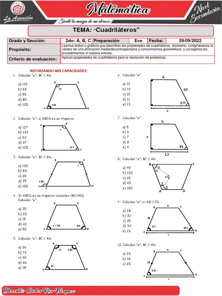 Mate 3 - 2do Iii Bim. Sem - 8 | PDF