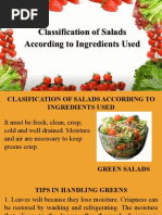 Classification of Salad According To Ingredients Used | PDF