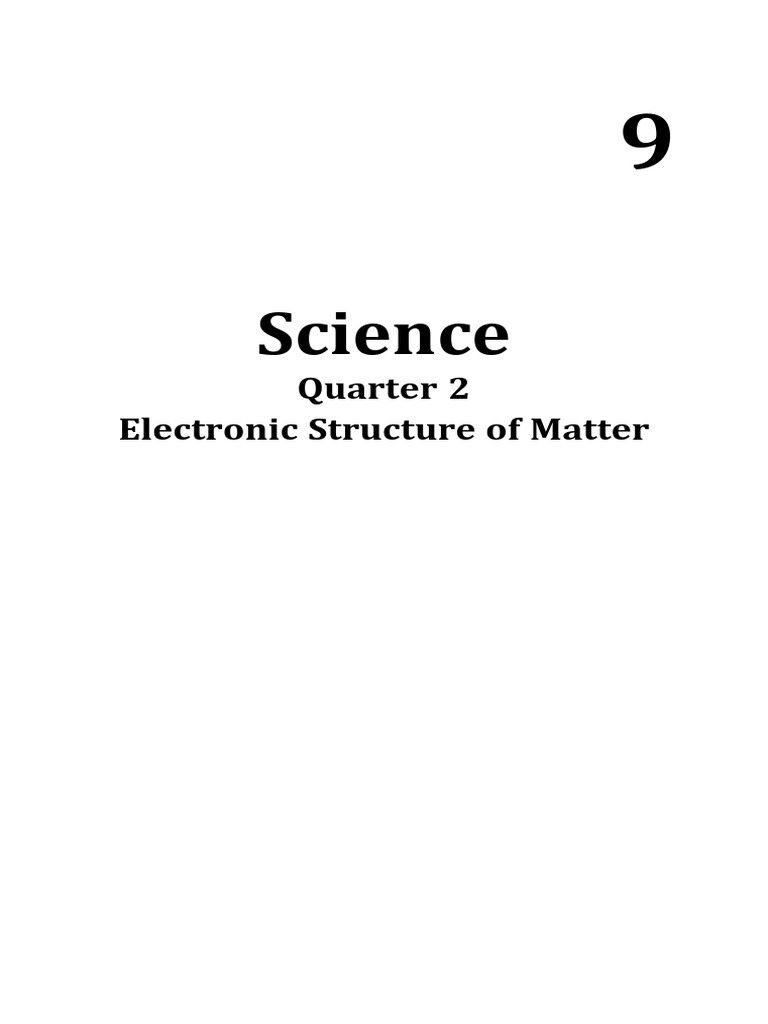 Electronic Structure of Matter | PDF | Atomic Orbital | Electron ...