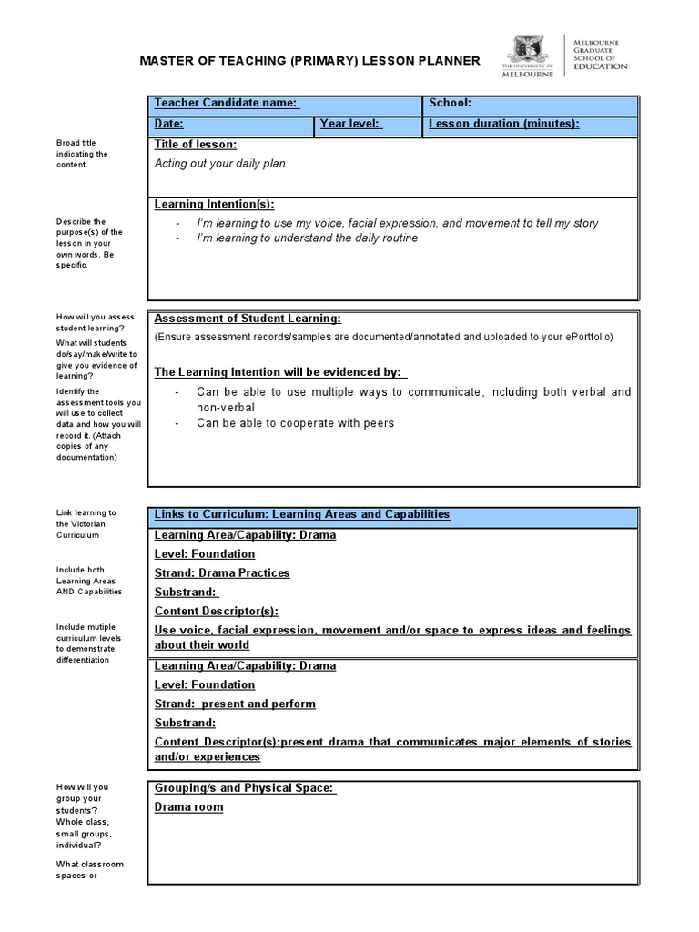 CTP - Lesson Plan Template - 2022 | PDF | Lesson | Learning