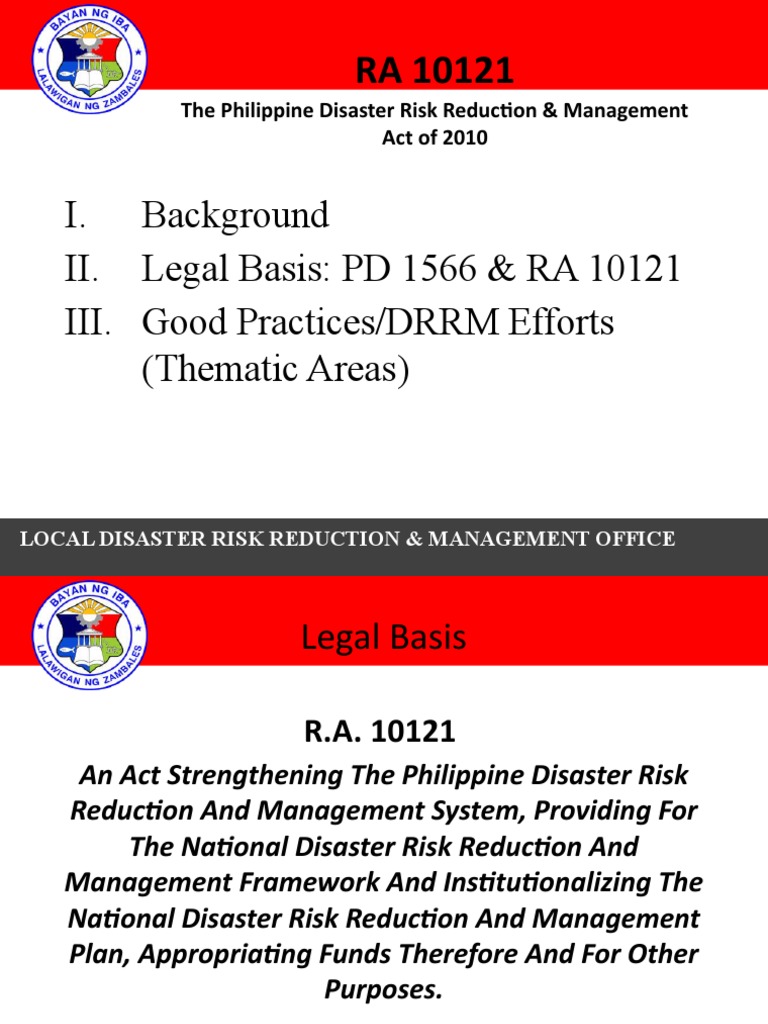 Philippine DRRM Laws Overview | PDF | Emergency Management | Disaster ...