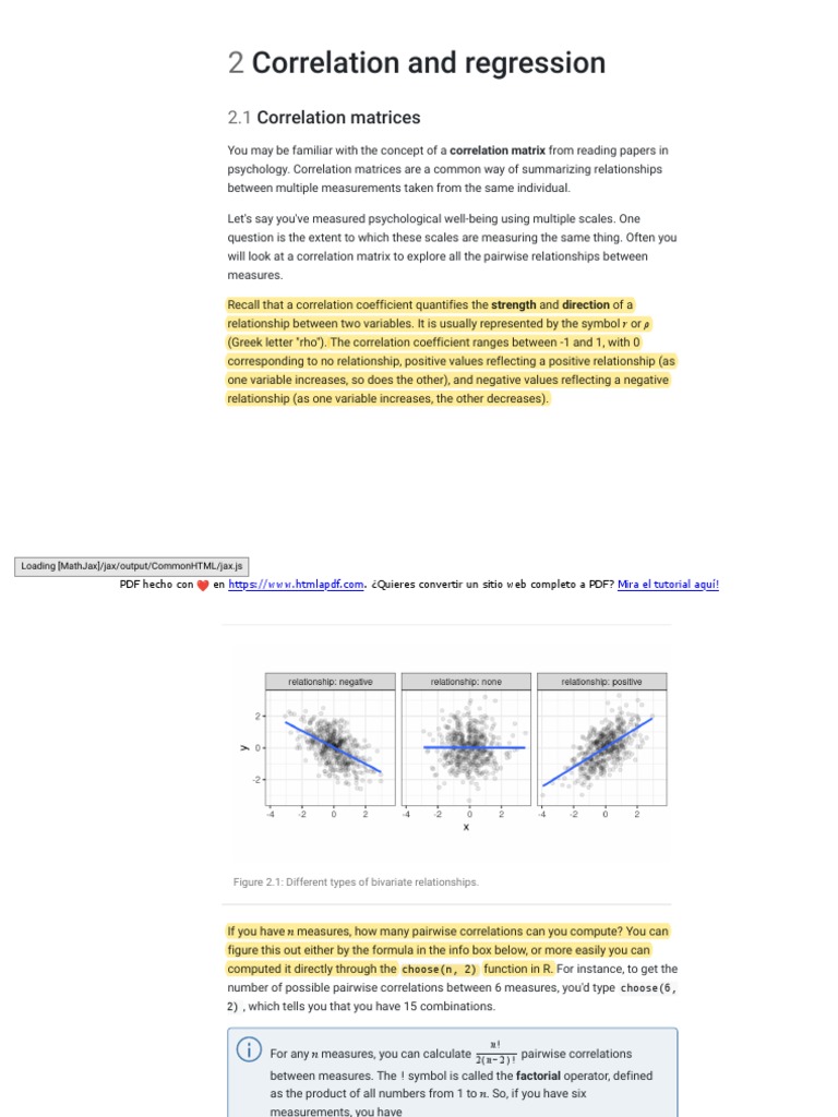 Psyteachr Github Io Stat Models V1 Correlation And Regression Html Exercises Pdf Covariance