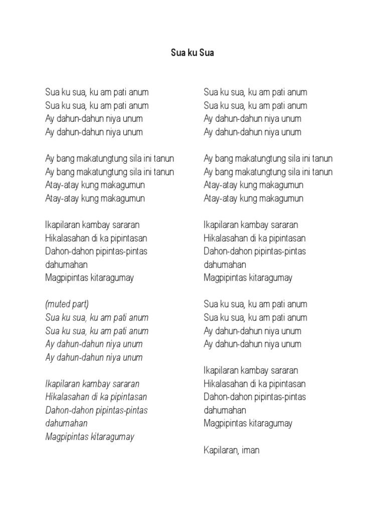 Sua Ku Sua | PDF