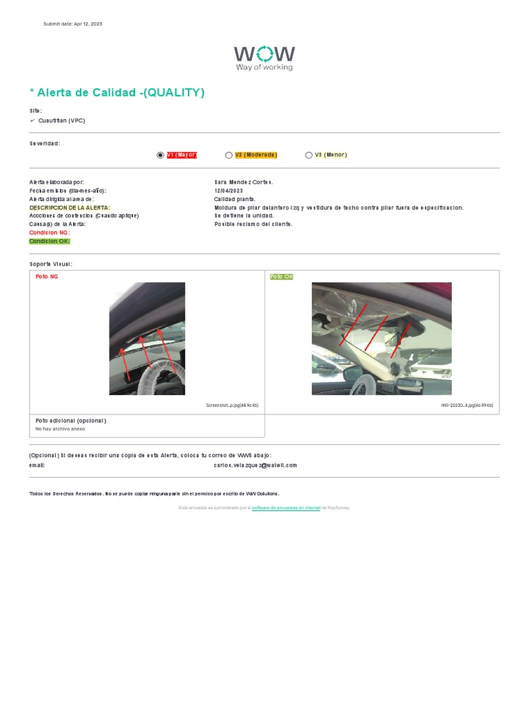 Alerta de Calidad | PDF