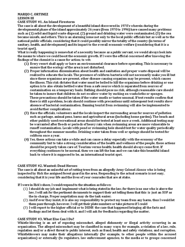Case Study Pdf Whistleblower