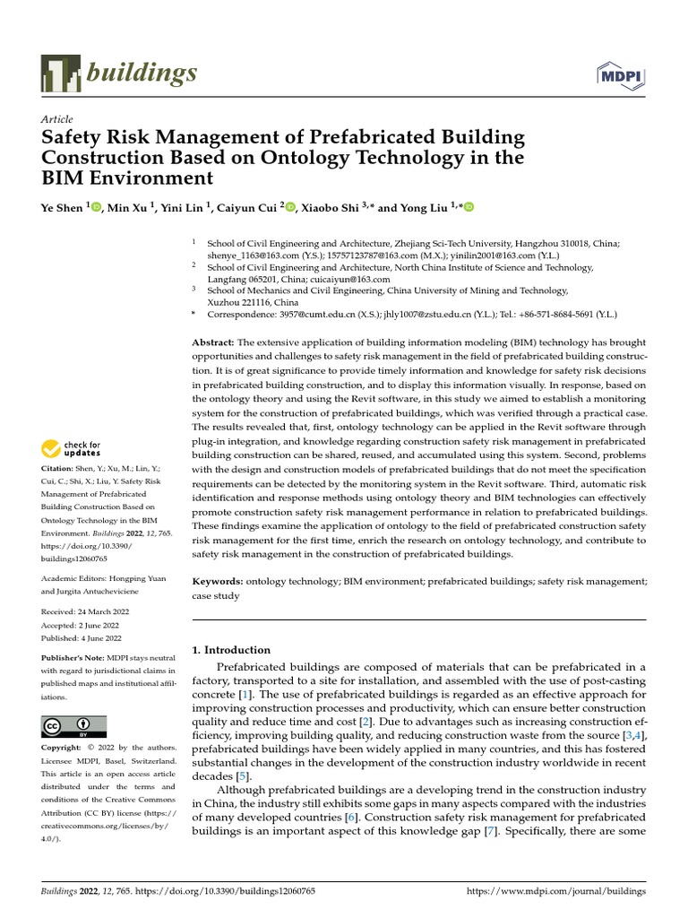 Safety Risk Management of Prefabricated Building | PDF | Building ...