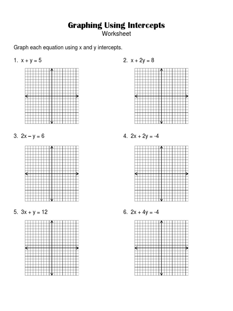 Graphing Using X and Y-Intercepts | PDF