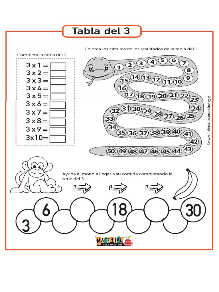Tabla Del 3 | PDF