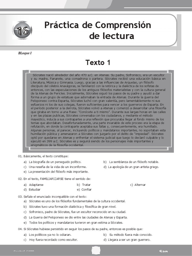 Practica de Comprension Lectora 5 | PDF | Monismo | Charles Darwin