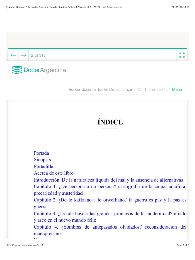 Zygmunt Bauman & Leonidas Donskis - Maldad Líquida-Editorial Planeta, S.A. (2019) - PDF Docer ...