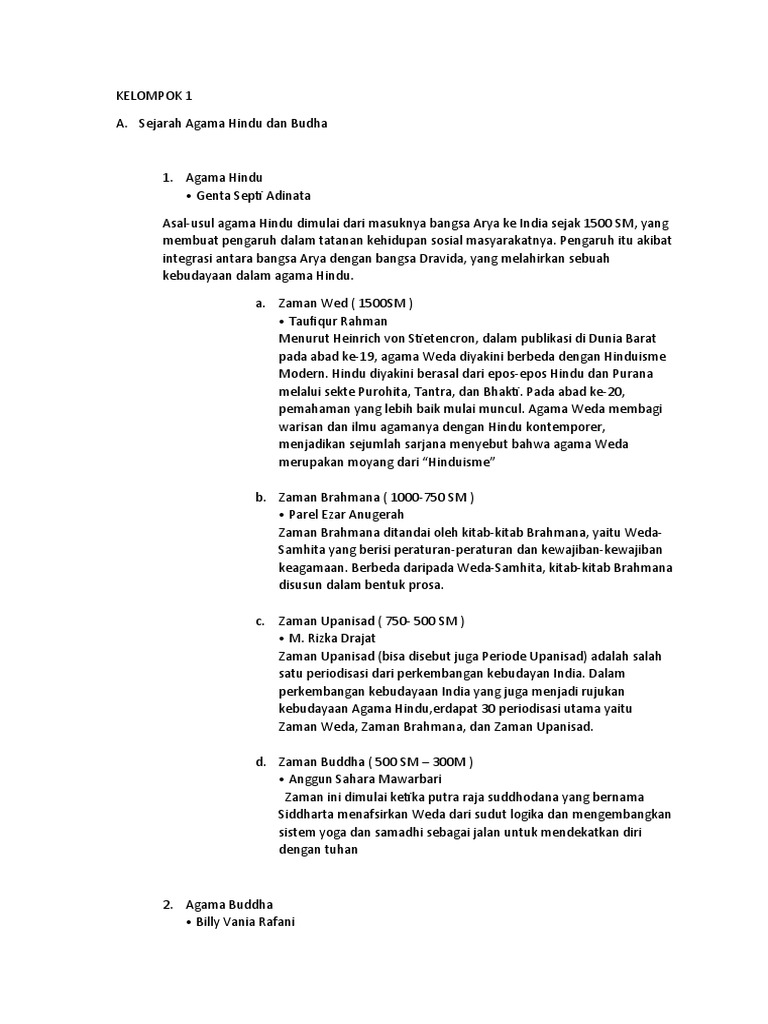 Sejarah Agama Hindu dan Buddha | PDF | Agama & Spiritualitas