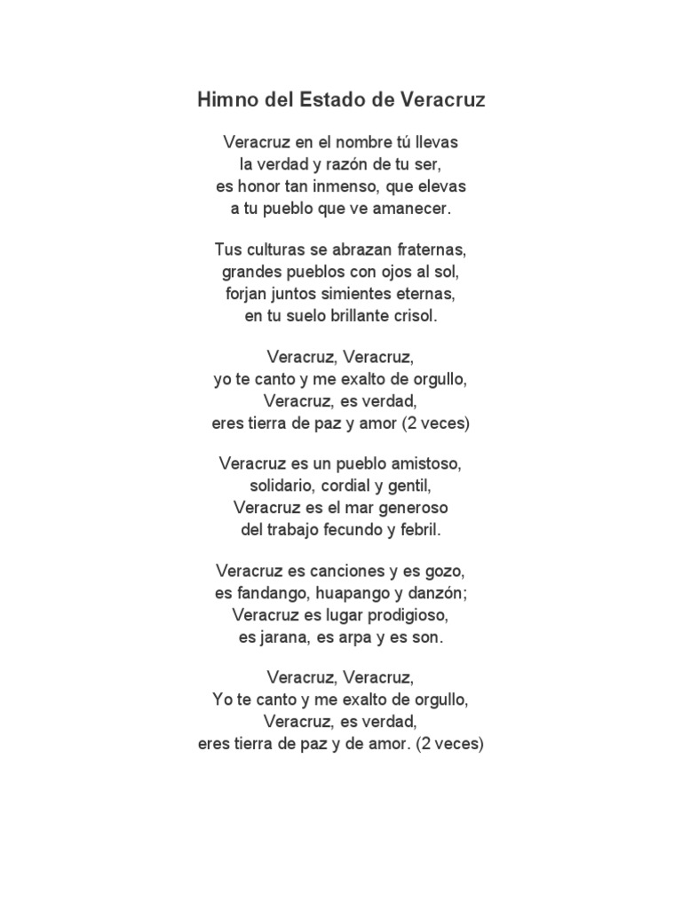 Himno Del Estado de Veracruz | PDF
