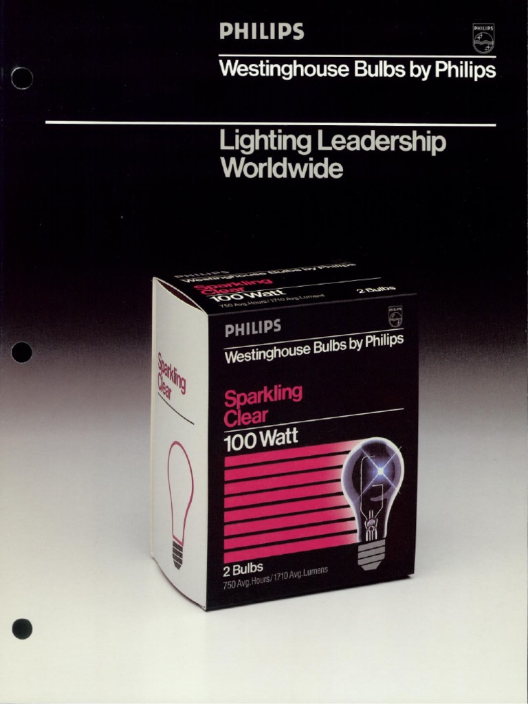 Philips Retail Merchandising Sparkling Clear Lamps Bulletin 1985 | PDF