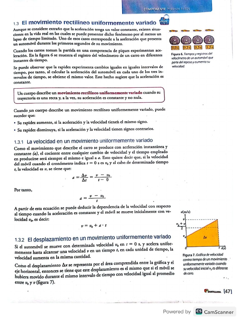 Movimiento Rectilineo Uniforme Variado o Acelerado | PDF