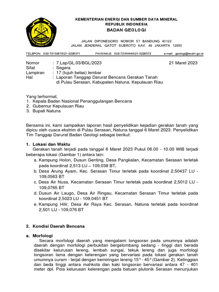 7lap - GL03 - BGL - 2023 Laporan TD GT Serasan | PDF