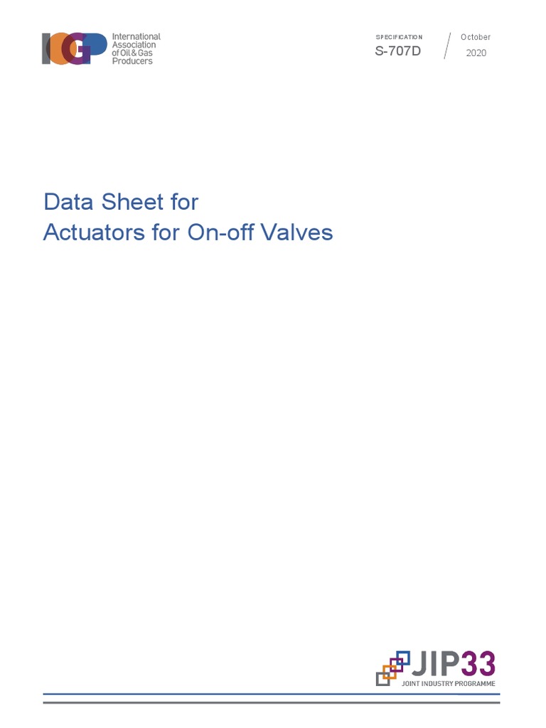 Data Sheet For Actuators For On-Off Valves: October | Download Free PDF ...