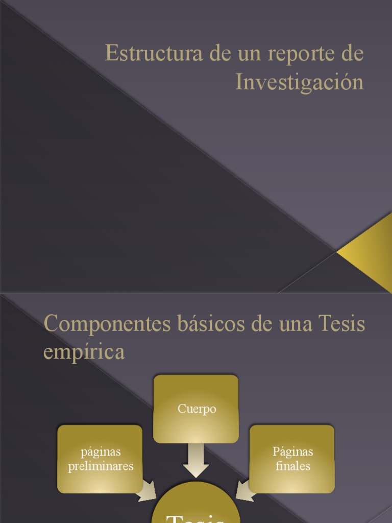 Estructura de Un Reporte de Investigación | PDF | Hipótesis ...
