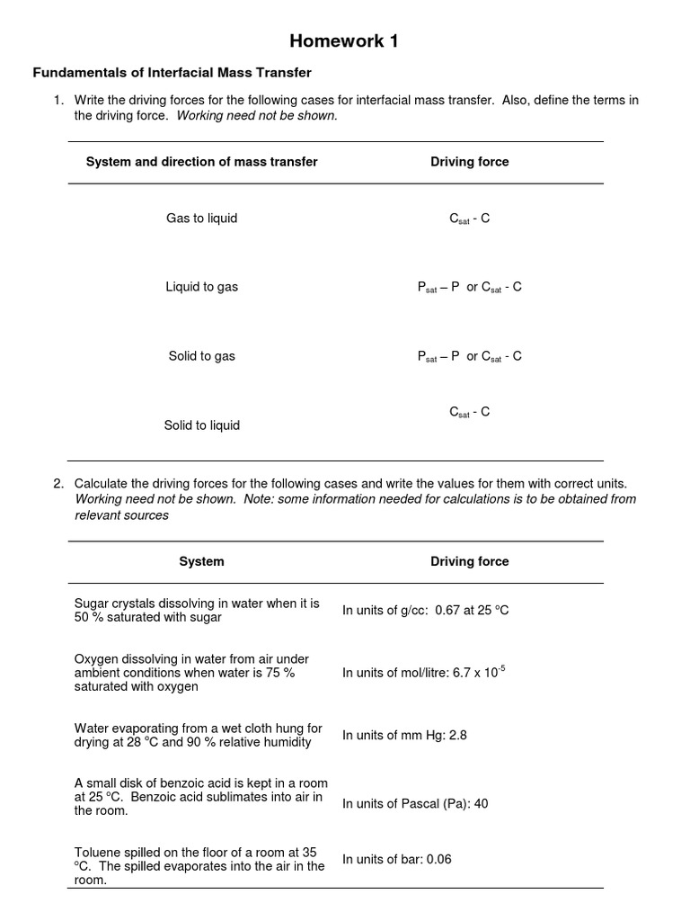 Homework 1 Answers Pdf Water Physical Sciences