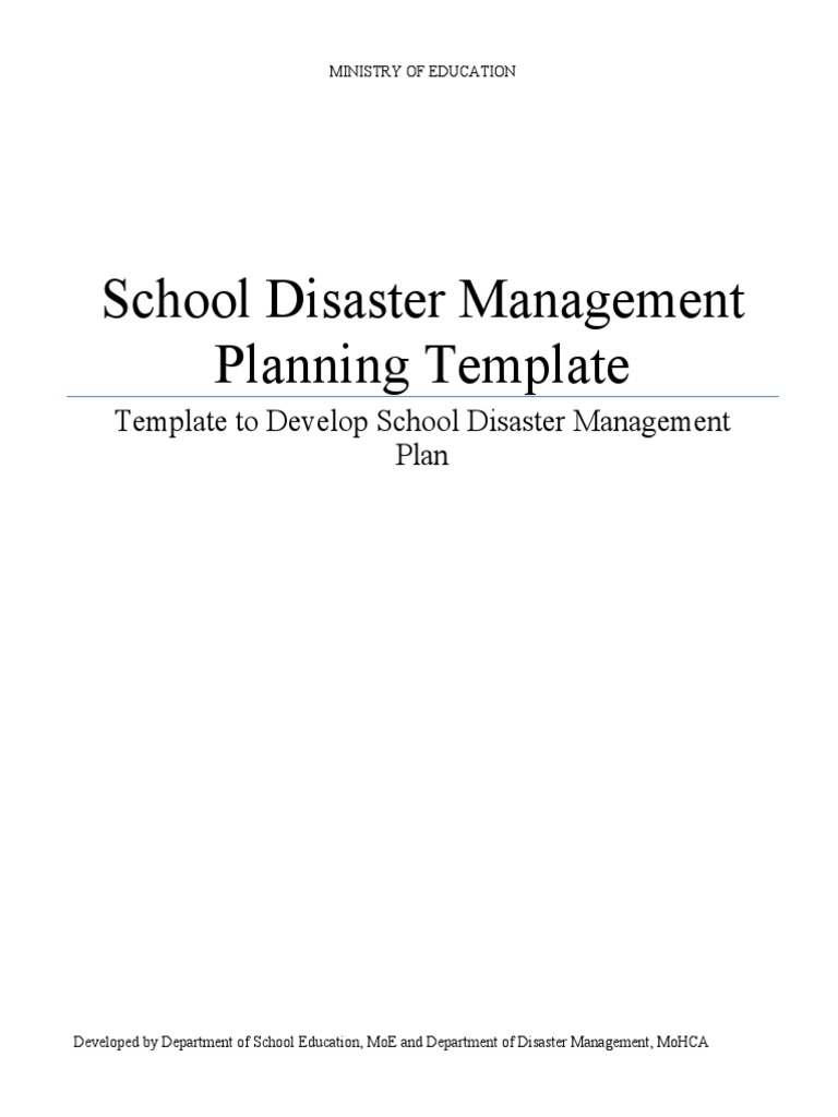 School Disaster Management Planning Template | PDF | Emergency ...