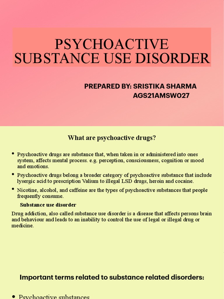 Psychoactive Substance Use Disorder 2 | PDF | Psychoactive Drugs ...
