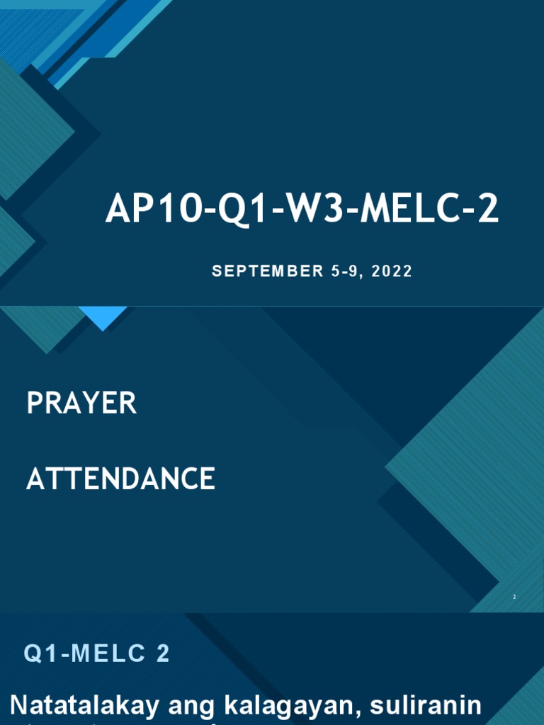 AP10-Q1-W3-MELC-2: Click To Edit Master Title Style | PDF