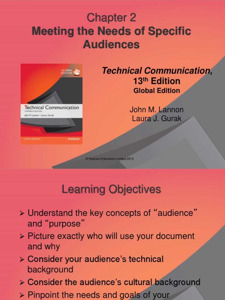 Meeting The Needs of Specific Audiences: Technical Communication | PDF | Technical Communication ...