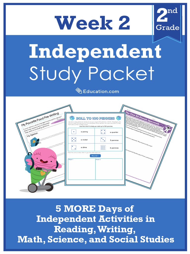 Independent Study Packet 2nd Grade Week 2 | PDF