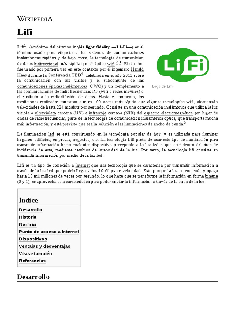 Lifi | PDF | Telecomunicaciones | Redes inalámbricas