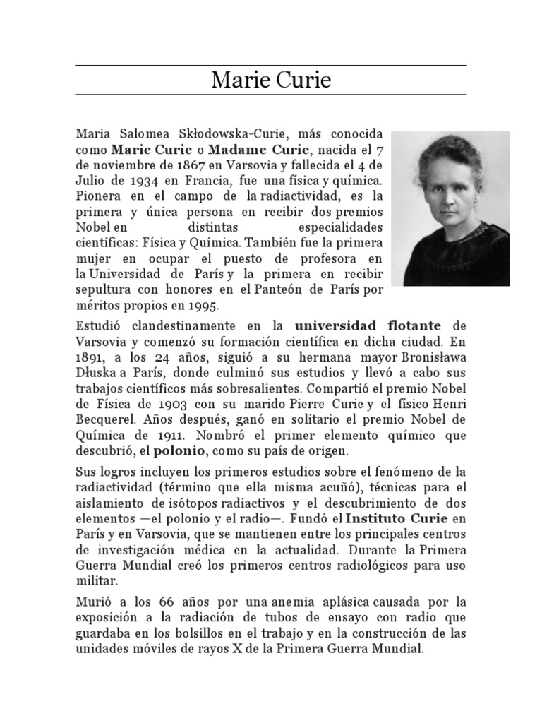 Marie Curie | PDF