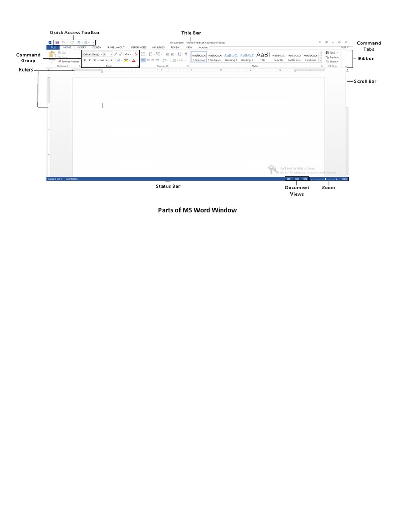 3 Parts of MS Word | PDF