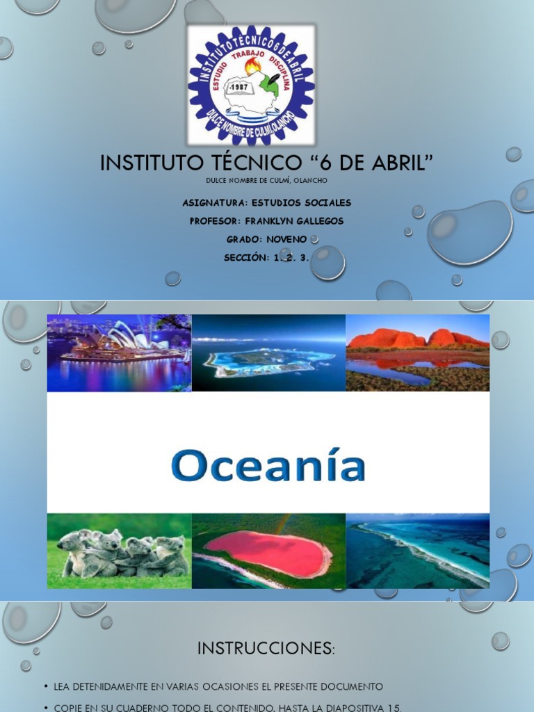 Información sobre Oceanía y Australia | PDF | Oceanía | Polinesia