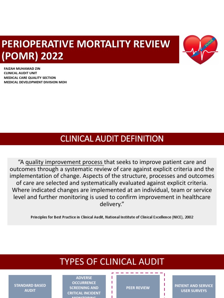 POMR Guidelines and Mortality Review 2022 | PDF | Surgery | Audit