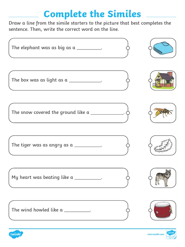 Complete The Similes | PDF