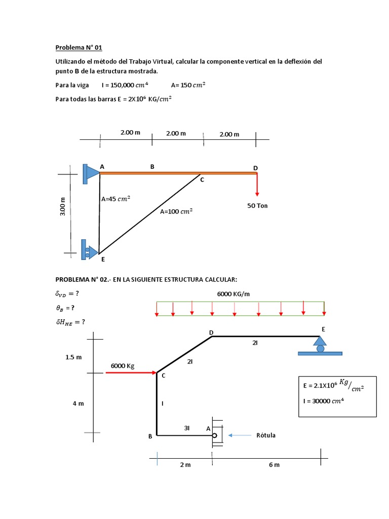 Primer Trabajo Grupal Analisis Estructural | PDF | Ingeniería mecánica ...