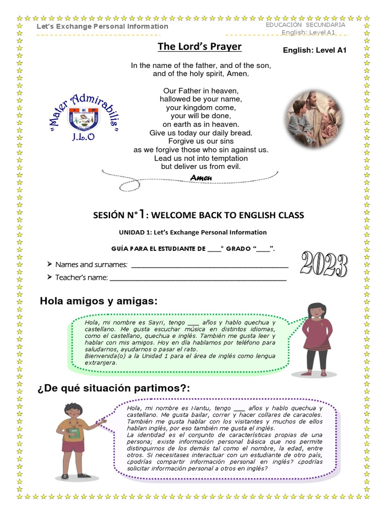 Sesion 1 y Guia Estud - 4to - Unidad1 | PDF | Lingüística