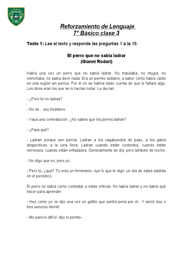 Reforzamiento Comprension Lectora 7° | PDF | Caza