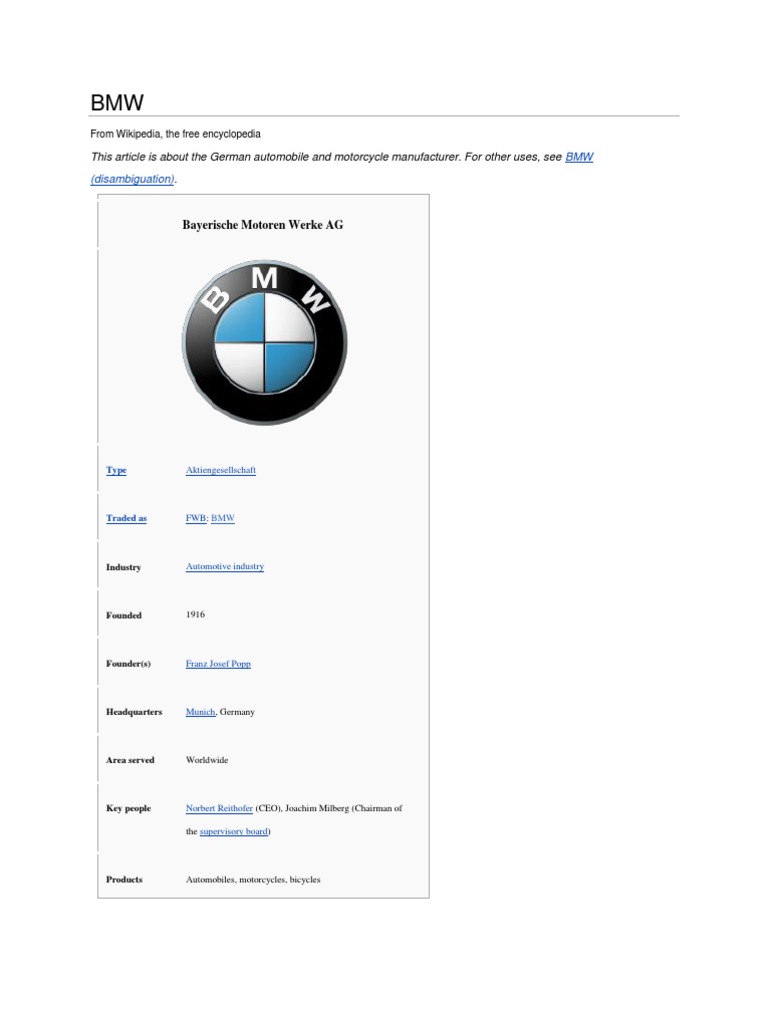 BMW | PDF | Bmw | Formula One