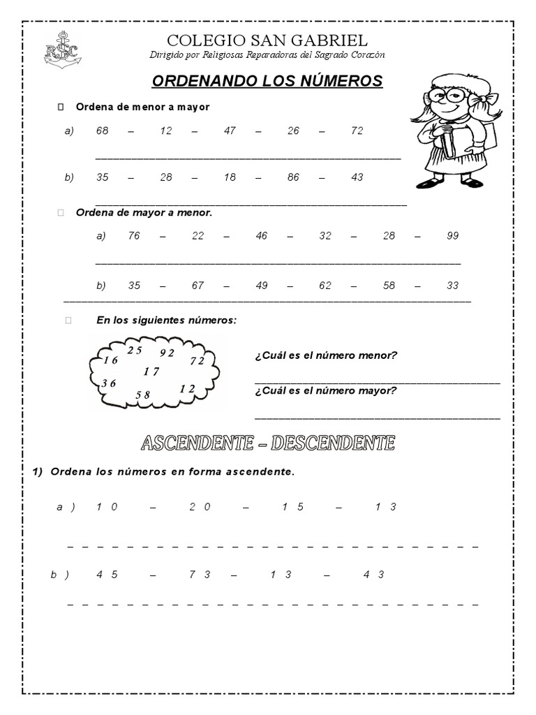 Ficha 04-Ordenando Los Numeros | PDF