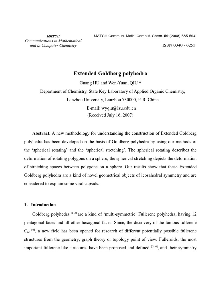 Chemists Explore Viral Polyhedra | PDF | Sphere | Vertex (Geometry)