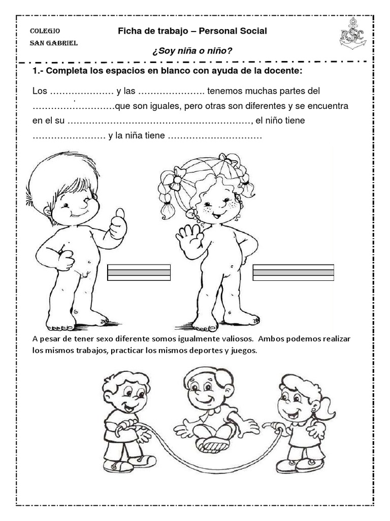 Ficha Soy Nina o Nino | PDF