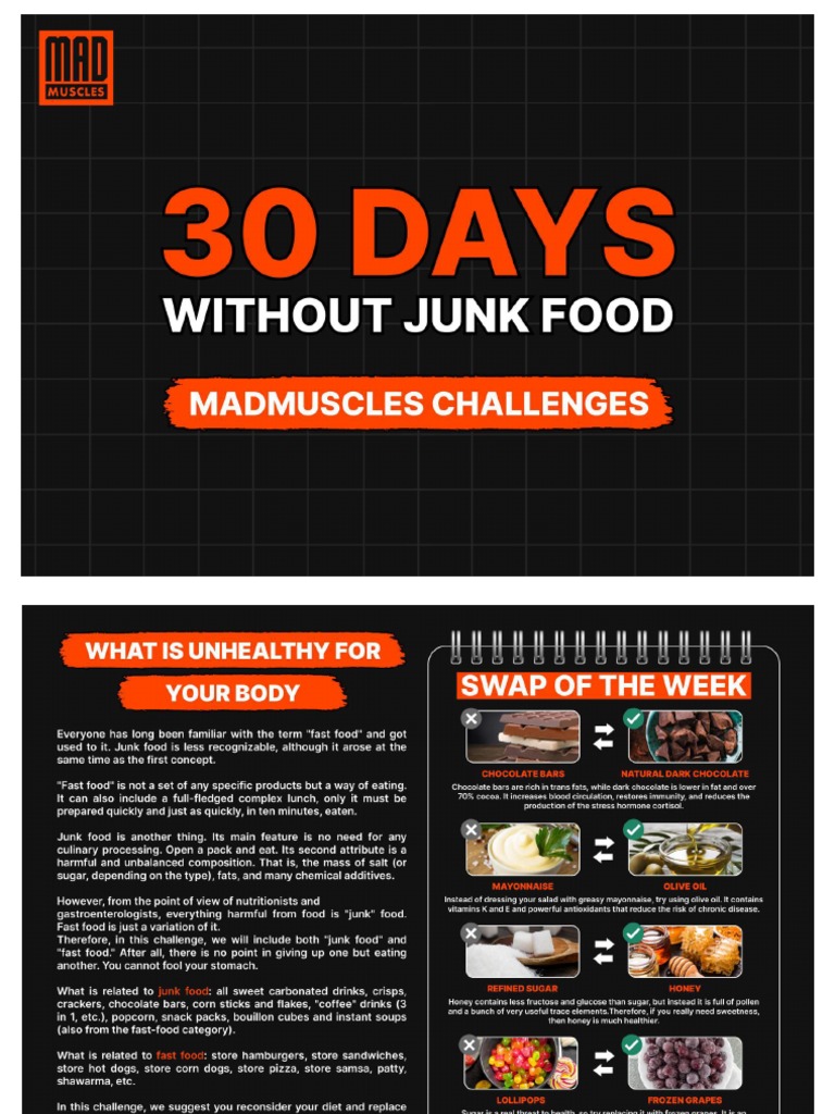 30 Days Without Junk Food | PDF