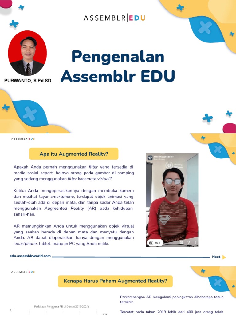 Pengenalan Assemblr EDU: Purwanto, S.PD - SD | PDF