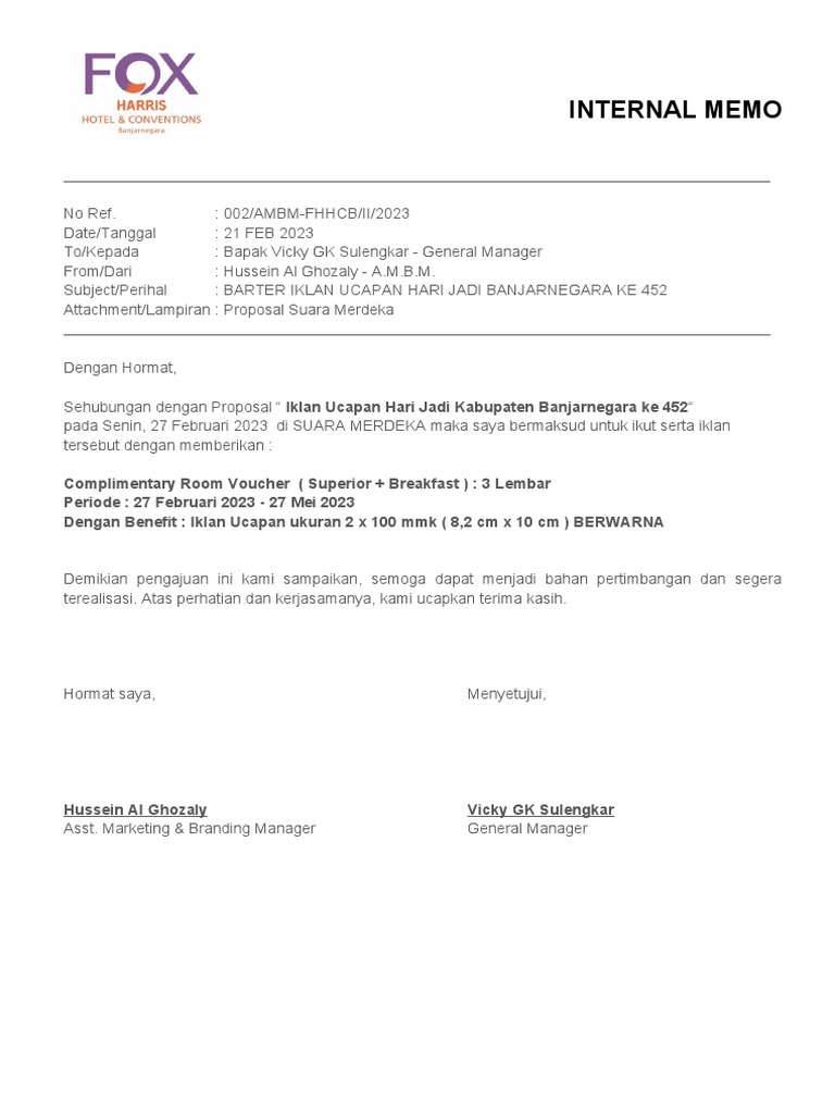 Barter Voucher untuk Iklan Hari Jadi | PDF