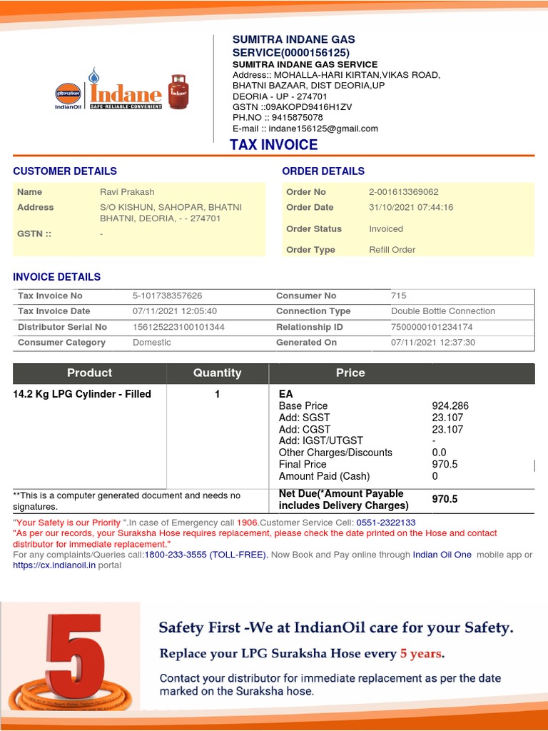 Invoice | Download Free PDF | Liquefied Petroleum Gas | Invoice