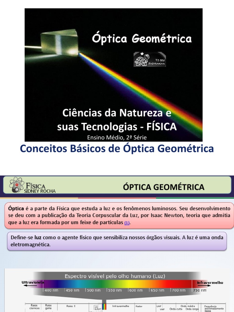 Introdução A Optica Geometrica-2019 | PDF | Luz | Ótica