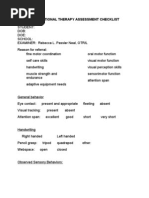 Occupational Therapy Report Templete | PDF