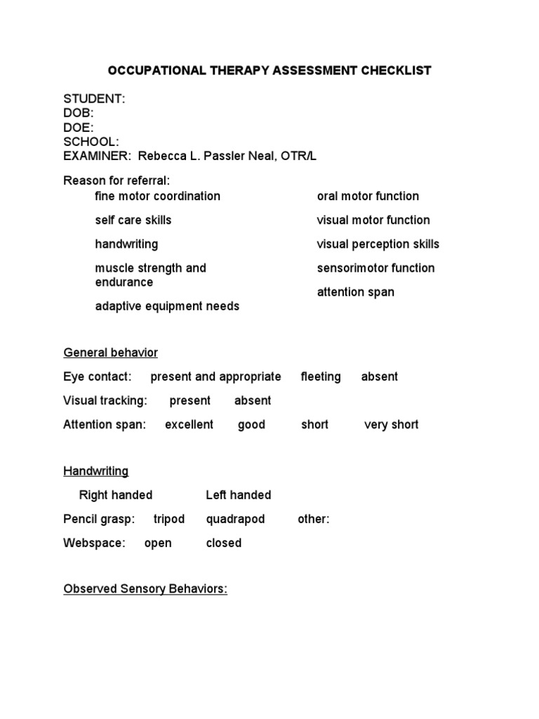 Eval Checklist | PDF