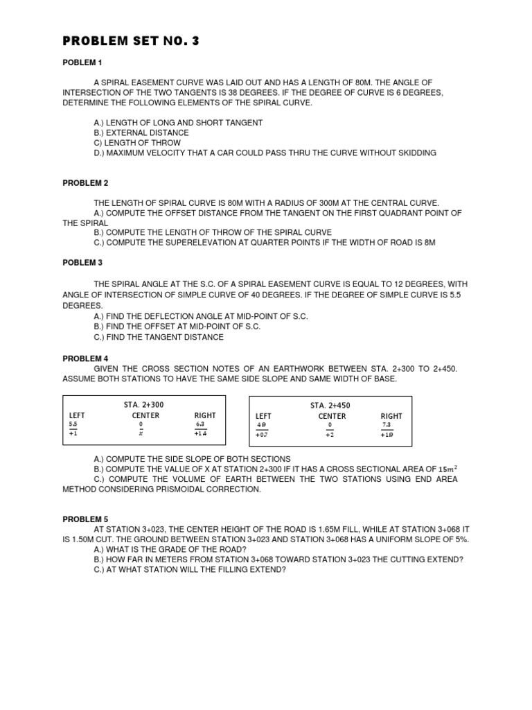 Problem Set No. 3: Poblem 1 | Download Free PDF | Tangent | Slope