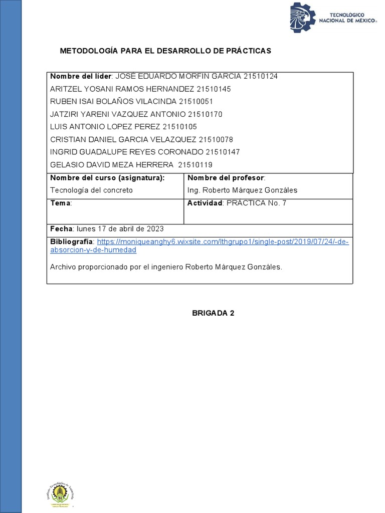 Reporte de Practica 7 | PDF | Agua | Absorción (Química)