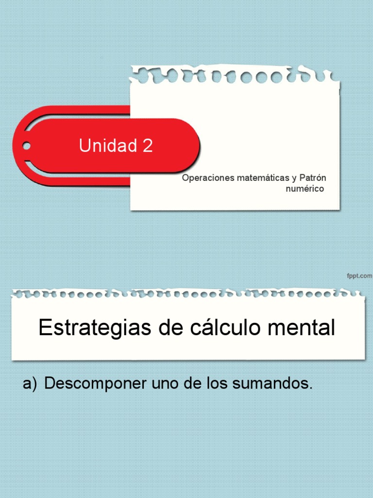 Estrategias de Calculo Mental | PDF | Sustracción | Matemáticas